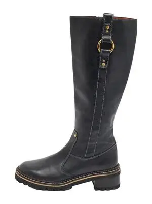 See By Chloé Buckle-detail Leather Boots - Black