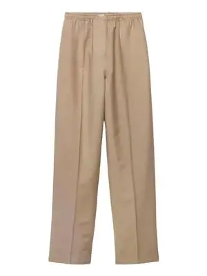 Prada Light Mohair Wide-leg Pants - Neutrals