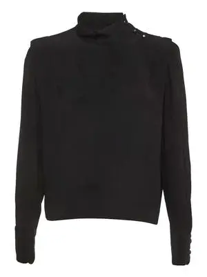 Isabel Marant Étoile Button-shoulder Crepe Top - Black