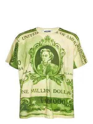 Moschino Dollar-print T-shirt - Neutrals