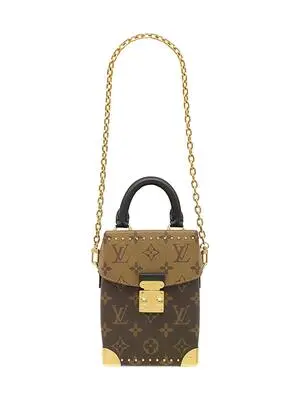LOUIS VUITTON Monogram Reverse Camera Box Satchel - Brown
