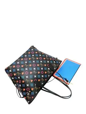 LOUIS VUITTON Monogram Neverfull Mm Tote Bag - Black