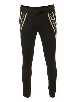 Emporio Armani Ea7 Logo-tape Trousers - Black
