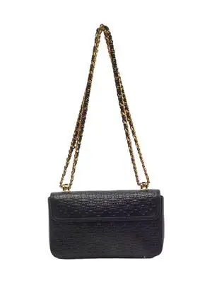 Carolina Herrera Monogram-embossed Shoulder Bag - Black
