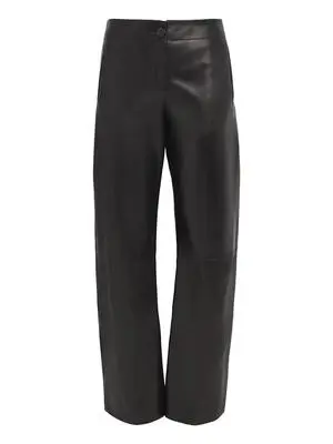 Khaite Mita Leather Trousers - Black