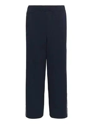 Commas Crochet Stripe Sweatpants Navy