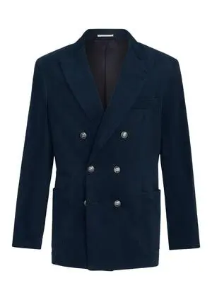 Brunello Cucinelli Sea Island Cotton One-and-a-half-breasted Blazer - Blue