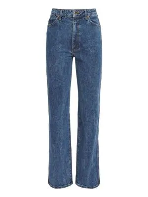 Khaite Danielle High-rise Straight-leg Jeans - Blue
