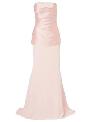 Solace London Alia Strapless Satin Gown - No