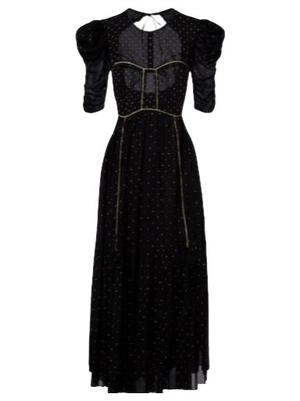 Isabel Marant Étoile Sichene" Polka Dot Maxi Dress - Black