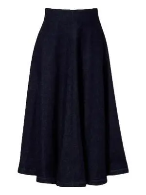 Altuzarra Varda Denim Midi Skirt - Black