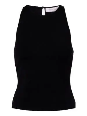 Carolina Herrera Knitted Top With Back Buttons - Black