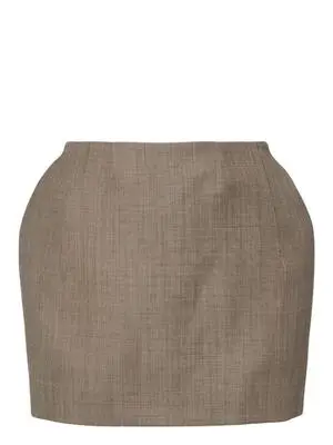 Magda Butrym Wool Mini Skirt - Gray