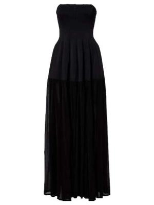 Simkhai Strapless Tulle Maxi Dress - Black