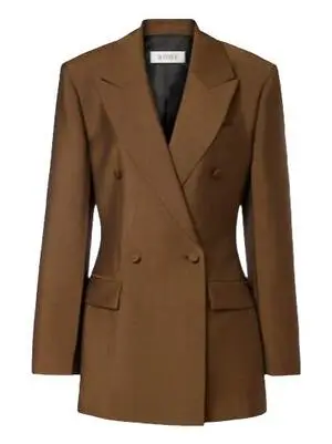 RÓHE Double-breasted Suit Jacket - Brown
