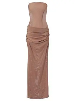 Alex Perry Strapless Gown - Brown