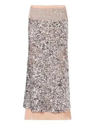 Rabanne Sequined Jersey Midi Skirt - Gray
