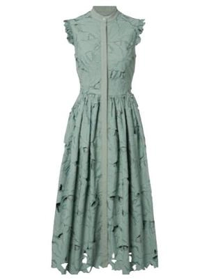 Erdem Guipure Lace Shirt Dress - Green