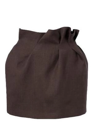 Magda Butrym Linen Miniskirt - Black