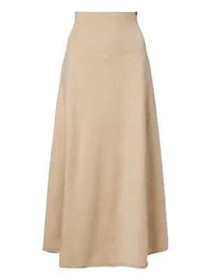 Extreme Cashmere Knitted Maxi Skirt - Nude