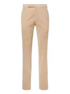 Ralph Lauren Purple Label Cotton Corduroy Straight-leg Trousers - Nude