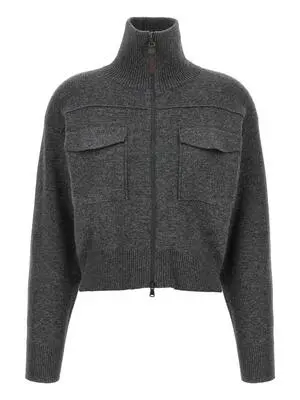 BRUNELLO CUCINELLI Brunello Cucinelli High Neck Zip-Up Cardigan