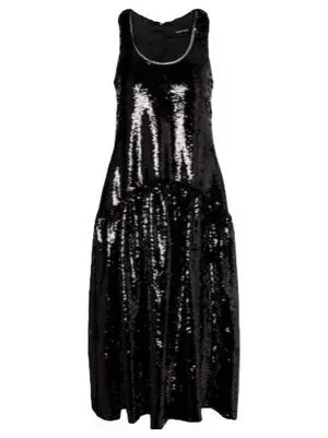 Simone Rocha Sequined Midi Dress - Black