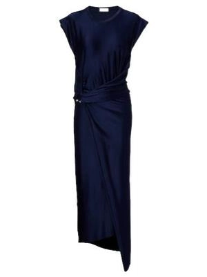 Rabanne Draped Jersey Maxi Dress - Black
