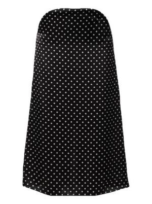 JEAN PAUL GAULTIER Jean Paul Gaultier Polka-Dot Silk Midi Skirt