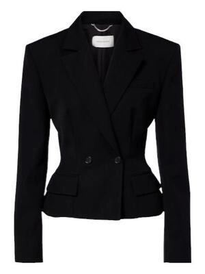 Magda Butrym Peplum Wool Blazer - Black