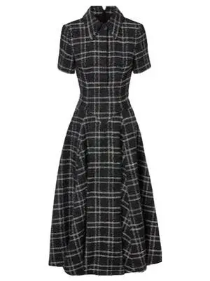 EMILIA WICKSTEAD Jody Checked Midi Dress - Black
