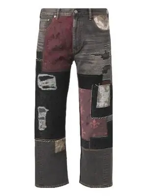 Junya Watanabe X Levi's Patchwork Wide-leg Jeans - Black