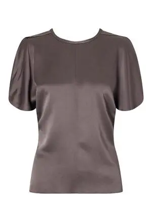 VICTORIA BECKHAM Victoria Beckham Bella Draped Satin Shirt