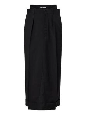 Junya Watanabe Pleated Midi Skirt - Black
