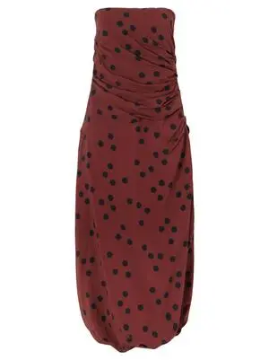 Proenza Schouler Strapless Polka Dot Dress - Red