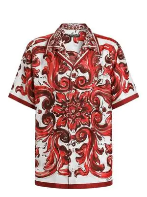 Dolce & Gabbana Collared Short-sleeved Shirt - Multicolor
