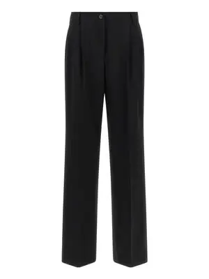 Dolce & Gabbana Double-pleat Flared Trousers - Black
