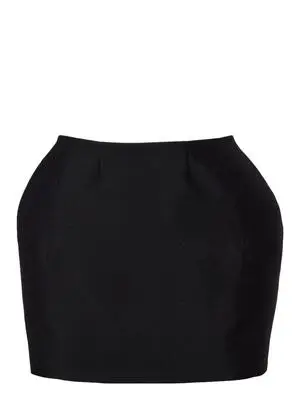 Magda Butrym Lace-trimmed Wool And Mohair Miniskirt - Black