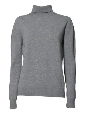 JIL SANDER High Neck Knitted Jumper - Grey
