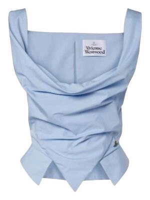 VIVIENNE WESTWOOD Sunday Cotton Bustier Top - Blue