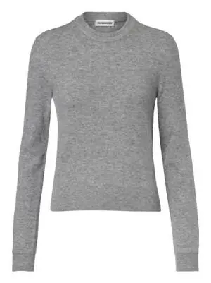 JIL SANDER Virgin Wool Crewneck Sweater - Gray