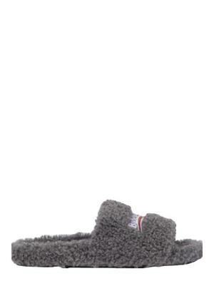 Balenciaga Furry Slides - Black