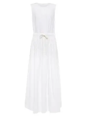 MAISON MARGIELA MM6 Maison Margiela Blend Maxi Dress With Drawstring Waist