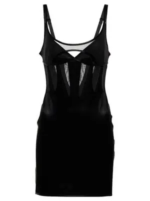 MUGLER Bustier Minidress - Black