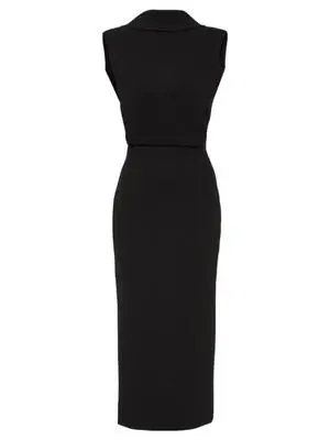 ROLAND MOURET Roland Mouret High Neck Cady Midi Dress