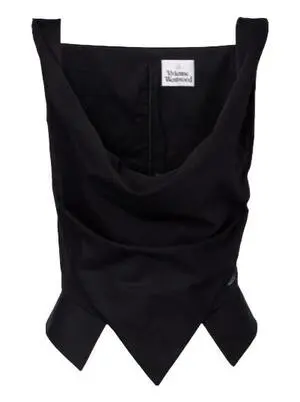 VIVIENNE WESTWOOD Ginnie Draped Cotton Bustier - Black
