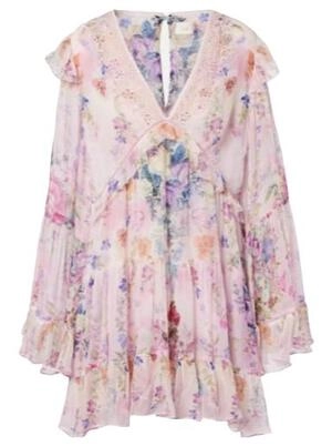 CAMILLA Camilla Embellished Floral Silk Chiffon Minidress