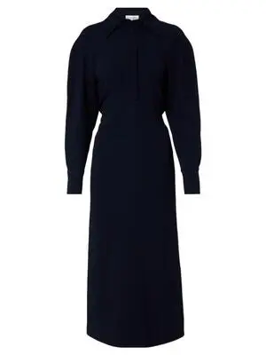 VICTORIA BECKHAM Victoria Beckham Long Sleeve Collared Button-Front Dress