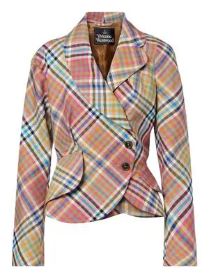 VIVIENNE WESTWOOD Stormy Asymmetric Wool Blazer - Multicolor