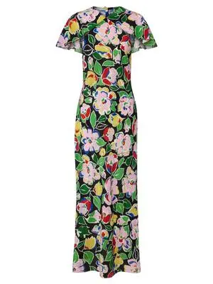 Rixo Jeannie Floral Silk Maxi Dress - Multicolor